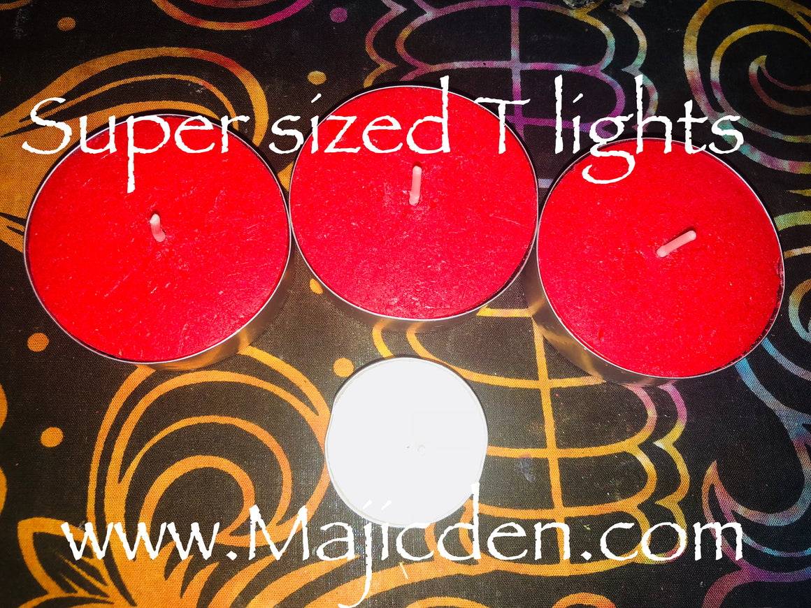 Super Sized (Jumbo )1- Day Service Huge T -lights set for :Protection ...